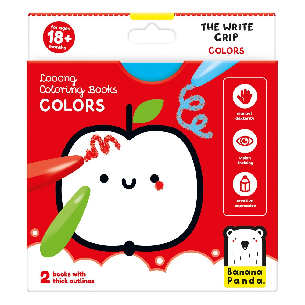 Looong Coloring Book Colors - Livro desdobrável para colorir 18m* – Pitusca